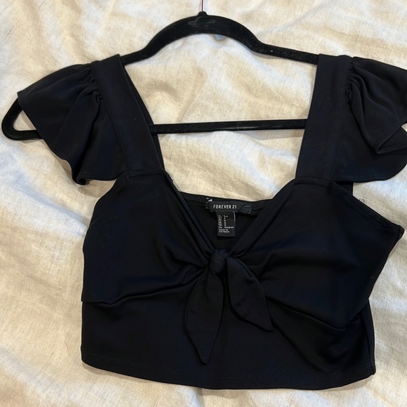 Forever 21 | Tops | Black Spandex Crop Top | Poshmark